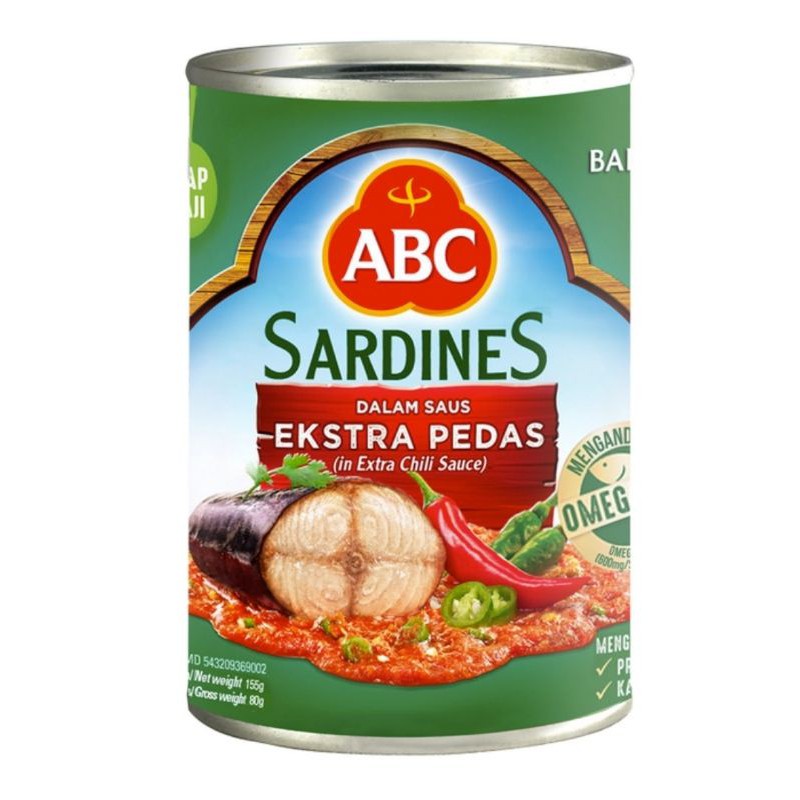 Jual Sardines Sarden Abc Extra Pedas 155 gram | Shopee Indonesia