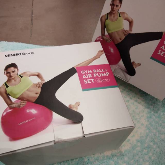Jual Miniso Gym ball + Air pump set | Shopee Indonesia