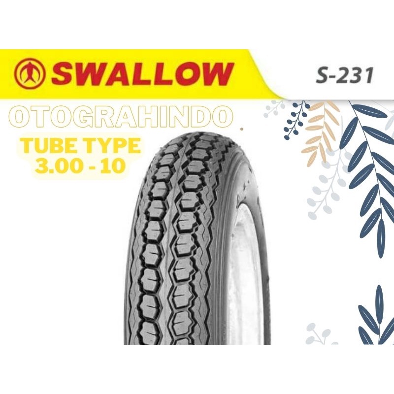 Jual Ban Luar Motor Swallow S-231 3.00-10 Ring 10 Tube Type Scooter Vespa | Shopee Indonesia