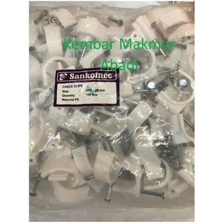 Jual Klem Kabel 22mm Putih - Kabel Klem 22mm - Paku Klem Beton 22mm ...