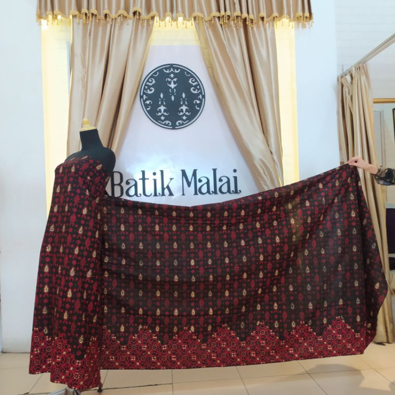 Jual KAIN BATIK KATUN 3 METER MOTIF KHAS MELAYU | Shopee Indonesia