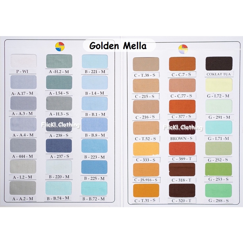 Jual Bahan Kain Golden Mella Erro Hero Erow Puring Furing Polos ...