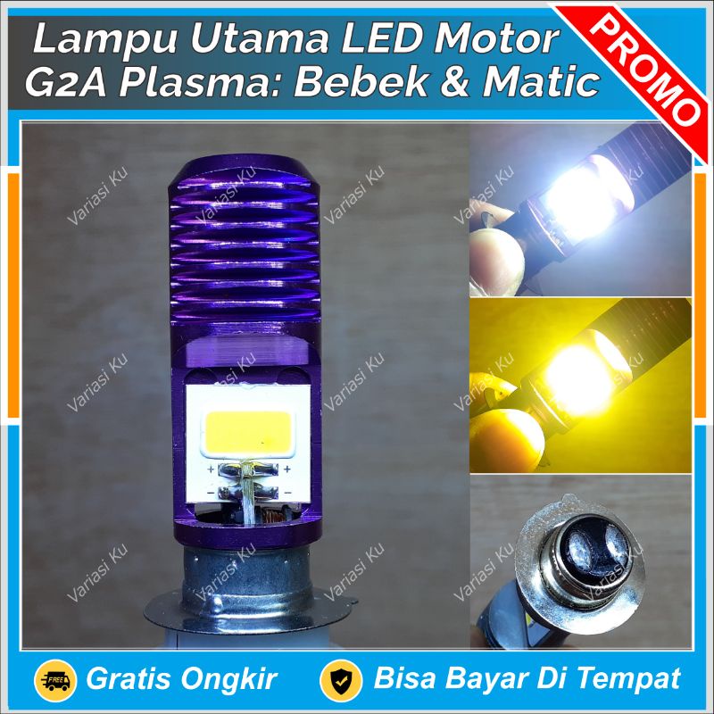 Jual LAMPU LED PUTIH UTAMA MOTOR BEBEK MATIC H6 POWER BRIGHT SERIE G2A: SUPRA KHARISMA JUPITER ...