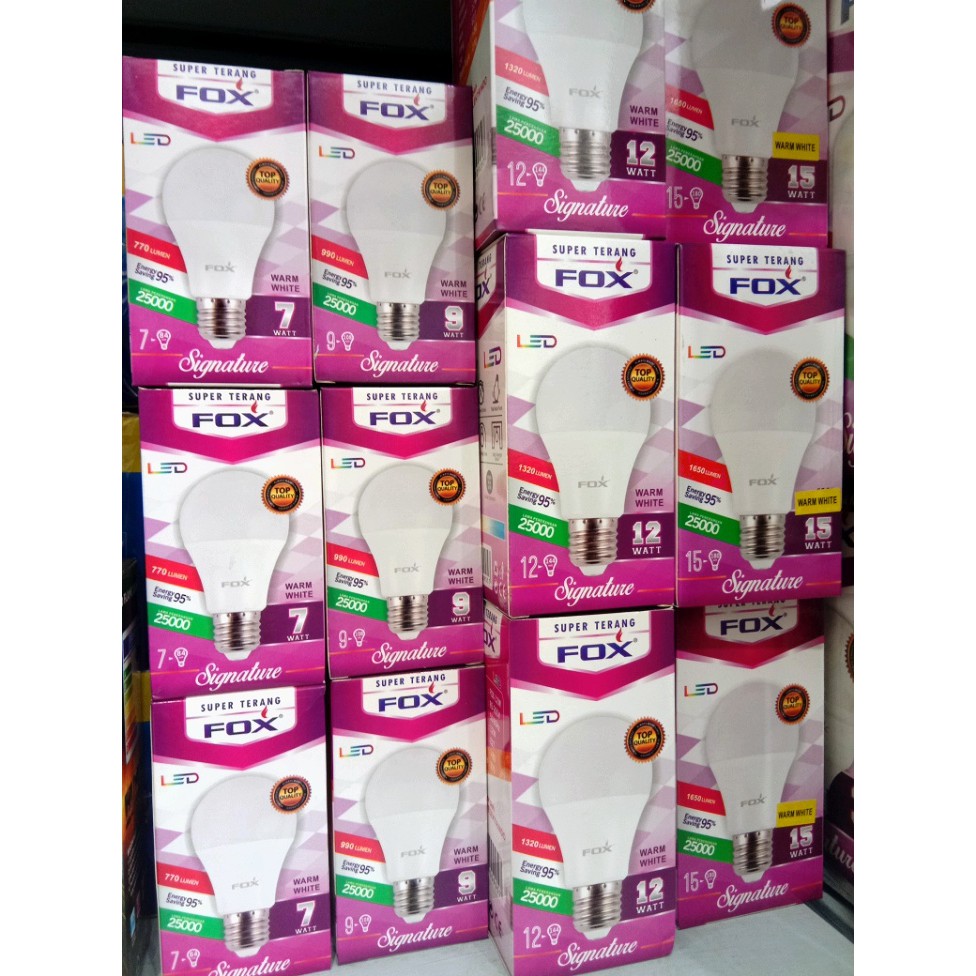 Jual LAMPU LED FOX WARM WHITE - 3000K - 7W, 9W, 12W, 15W | Shopee Indonesia