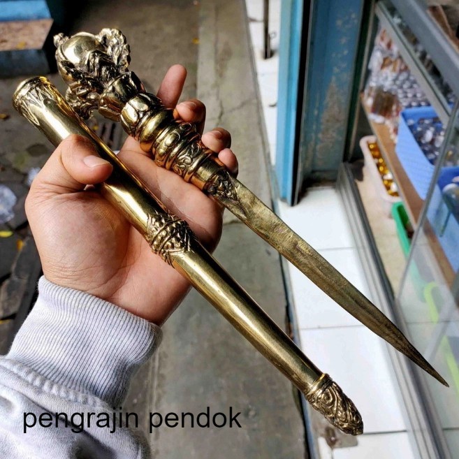 Jual Tongkat Komando Mahkota Raja Kuning Emas Antik Langka paling mewah ...