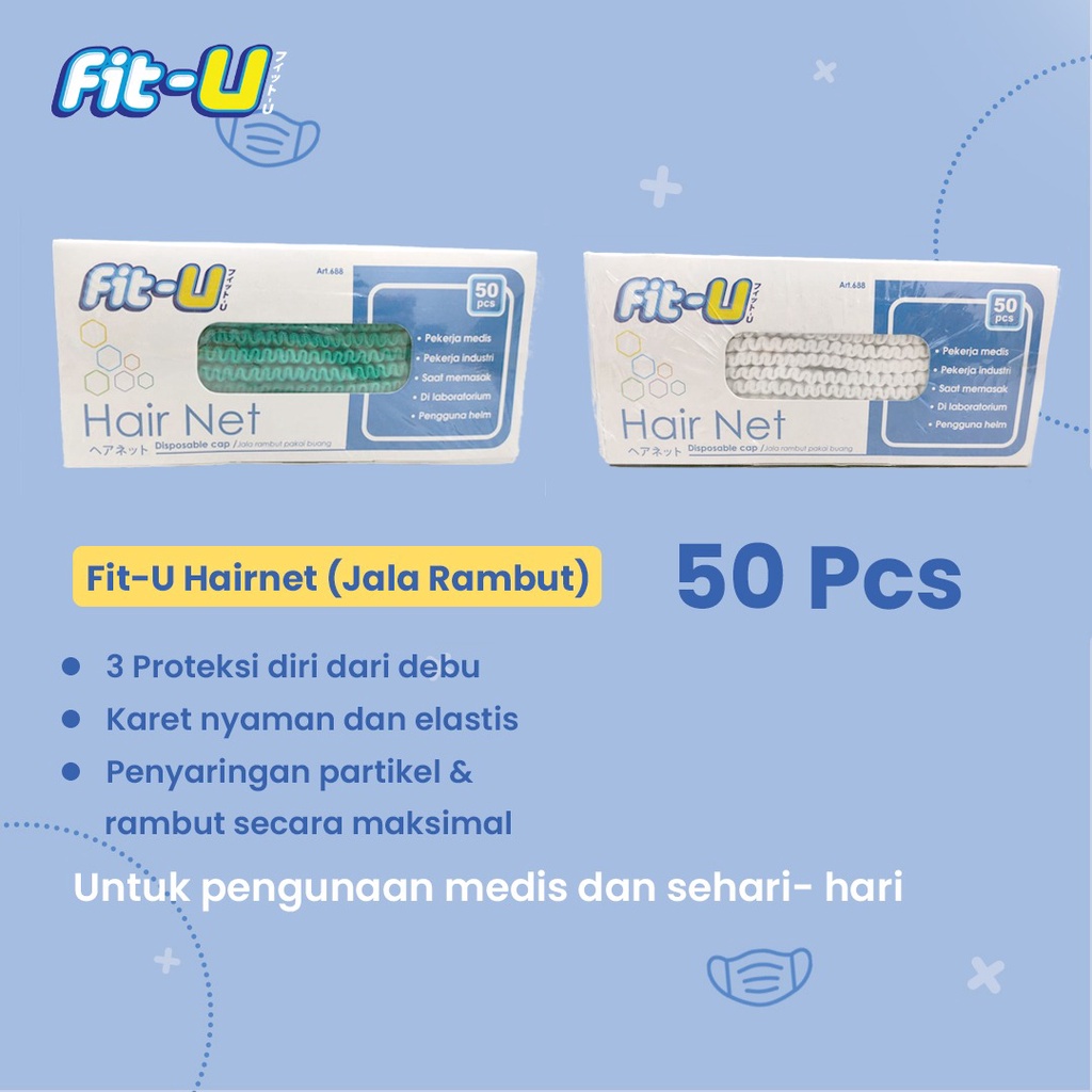 Jual FIT-U Hairnet/Jala rambut Box Isi 50Pcs | Shopee Indonesia