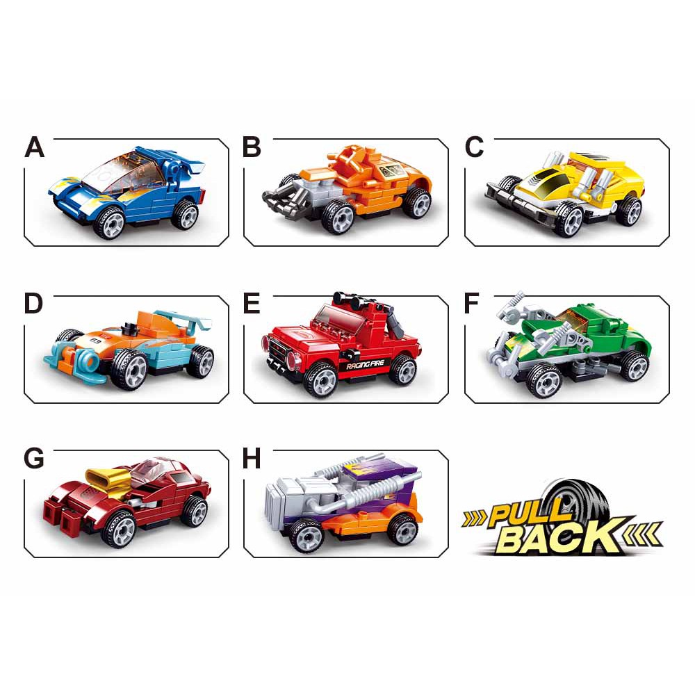 Jual Sluban - Mainan Balok Susun Bricks Mobil Balap Power Pull Back Car ...