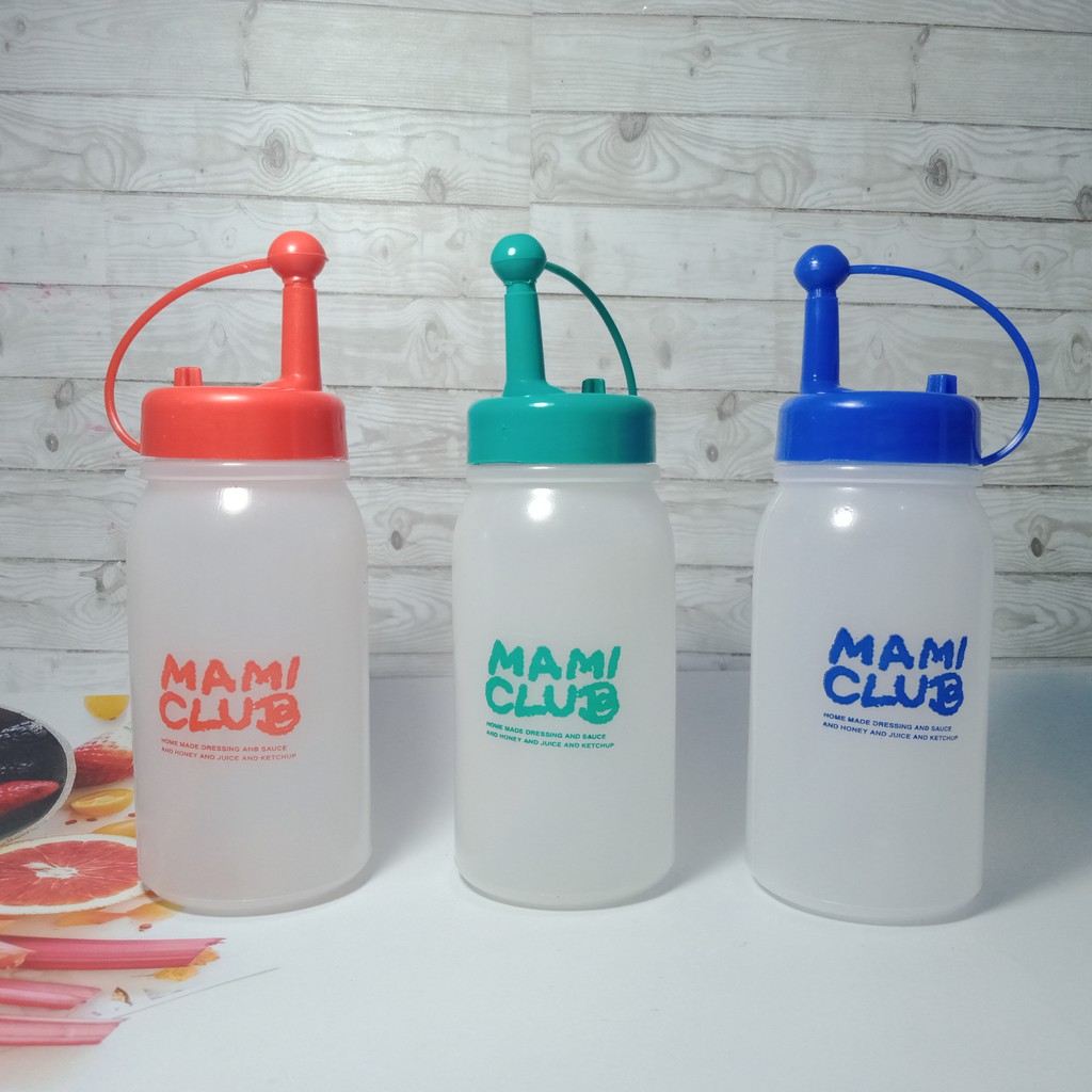 Jual Botol Tempat kecap / saus /madu warna merah, hijau, biru Mami Club ...