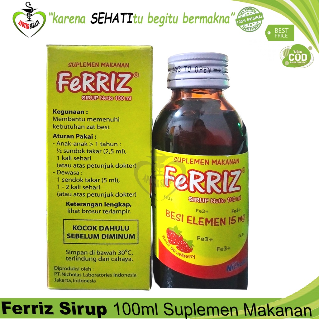 Jual FERRIZ SYR 100ML PENAMBAH DARAH | Shopee Indonesia