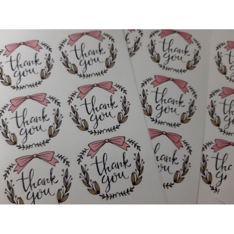 Jual stiker thank you/sticker thankyou ukuran 4cm | Shopee Indonesia