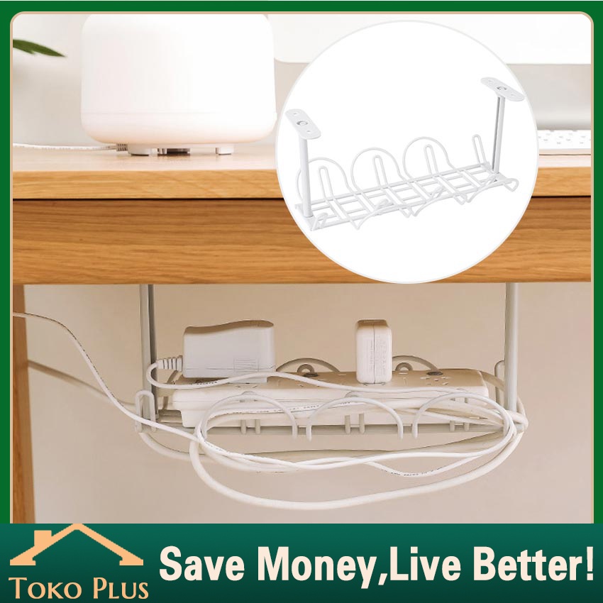 Jual Rak Gantung Bawah Meja ABS Under Table Hanging Storage Portable ...