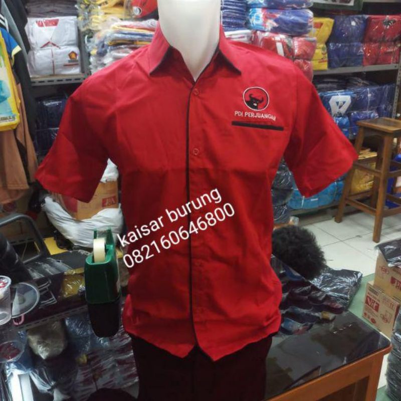 Jual Baju Kemeja Partai Pdi Perjuangan 2022 Terbaru Shopee Indonesia
