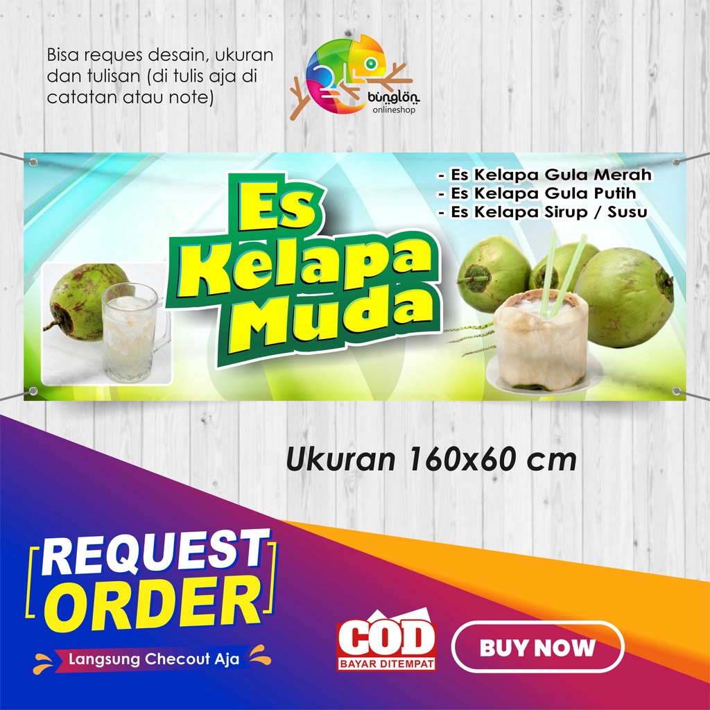 Jual Spanduk Banner Es Kelapa Muda Murah | Shopee Indonesia