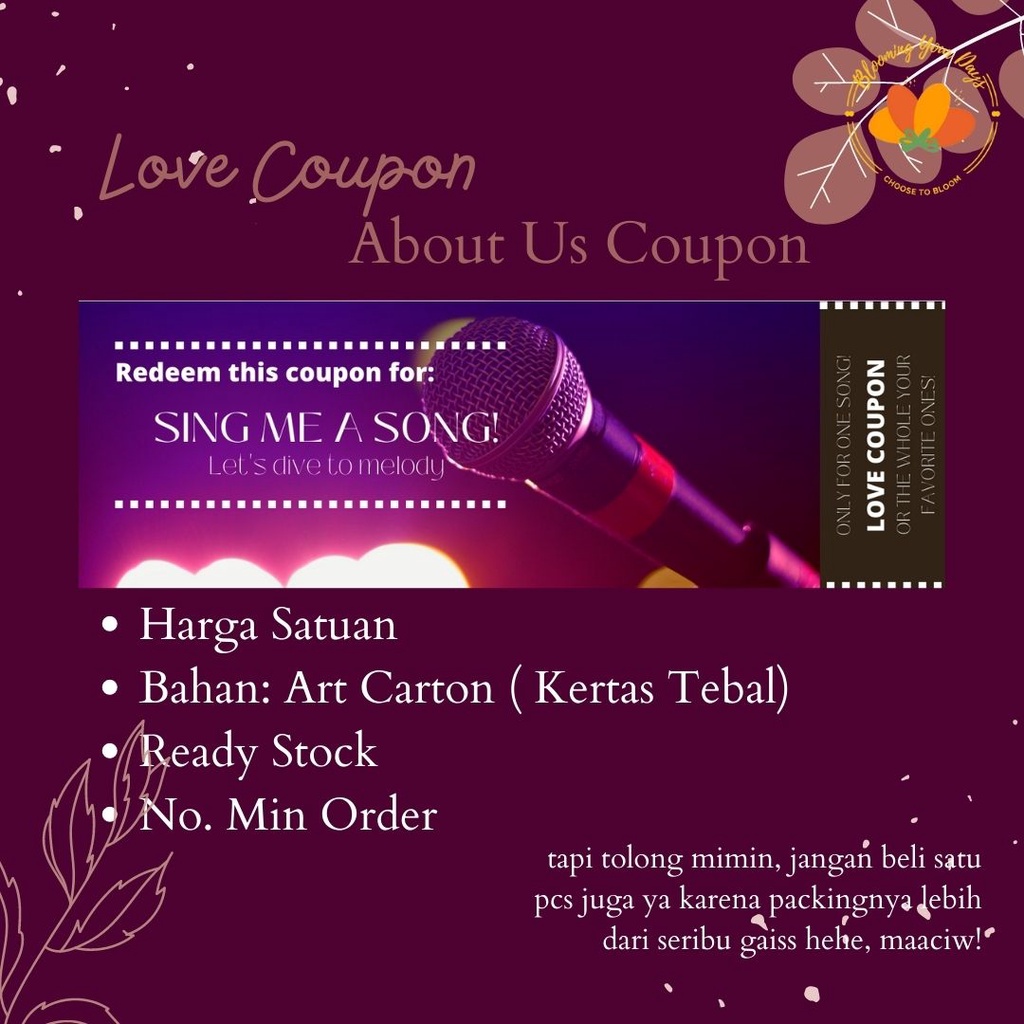 Jual (PART 4) Love Coupon Voucher Kupon Kartu ucapan ulangtahun ...