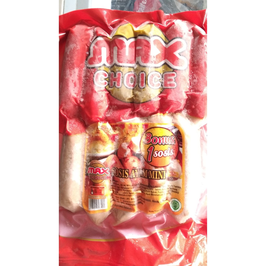 Jual Sosis Ayam Max Choice Mini Max Choise Sosis Ayam Mini 500gram isi ...