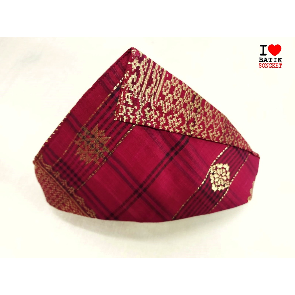 Jual TOPI TANJAK HULU BALANG ADAT RIAU MELAYU PRIA LAKI-LAKI SONGKET ...