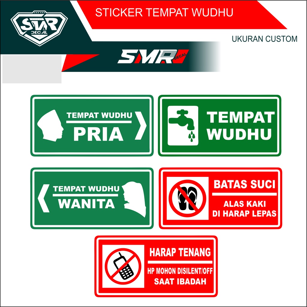 Jual STIKER MUSHOLLA - STIKER BATAS SUCI - STIKER TEMPAT WUDHU - STIKER ...