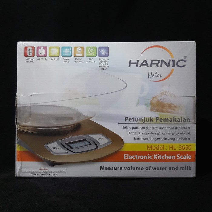 Jual Timbangan dapur Digital 5 kg Harnic Heles HL-3650 | Shopee Indonesia