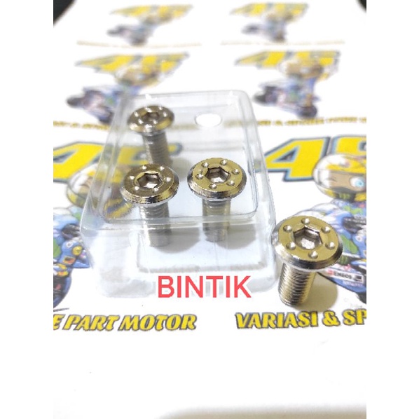 Jual BAUT CAKRAM KROME STENLIS / BAUT PIRINGAN SILVER / BAUT DISC CAKRAM | Shopee Indonesia