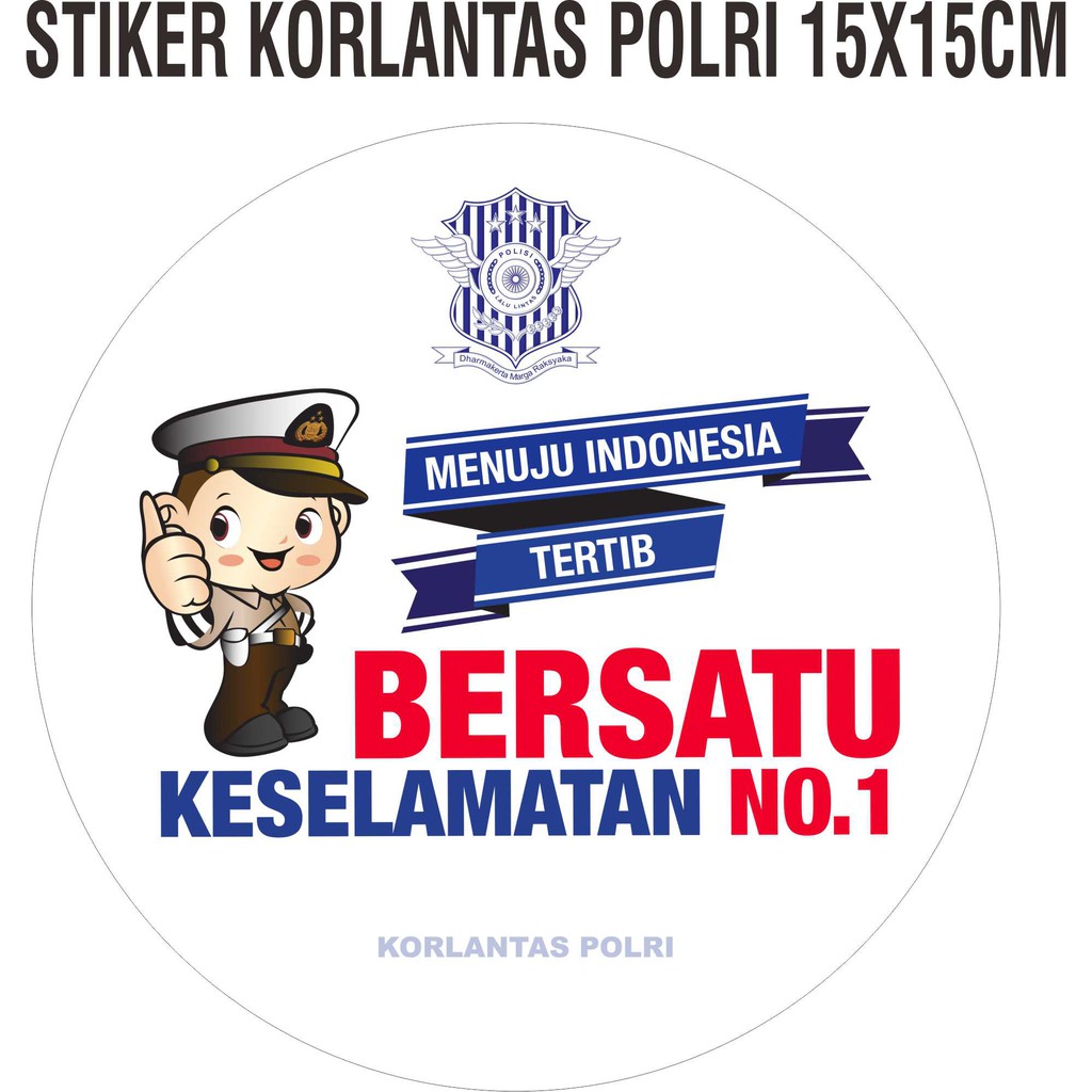 Jual STIKER VINYL KORLANTAS POLRI BULAT | Shopee Indonesia