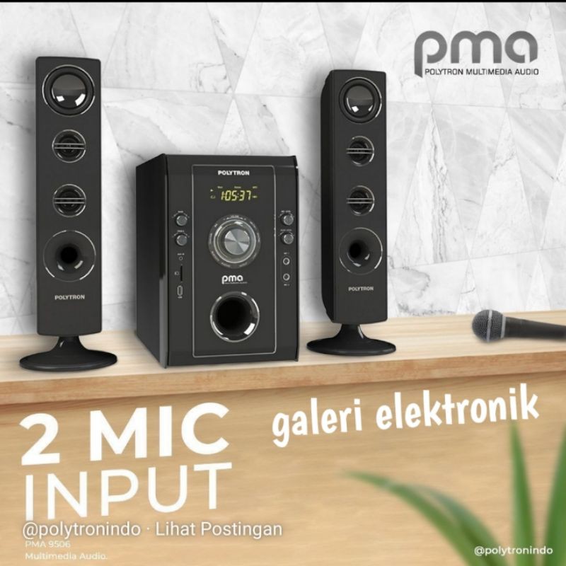 Jual Speaker polytron pma 9506/9526karaoke,mic, usb,bluetooth,sd card ...
