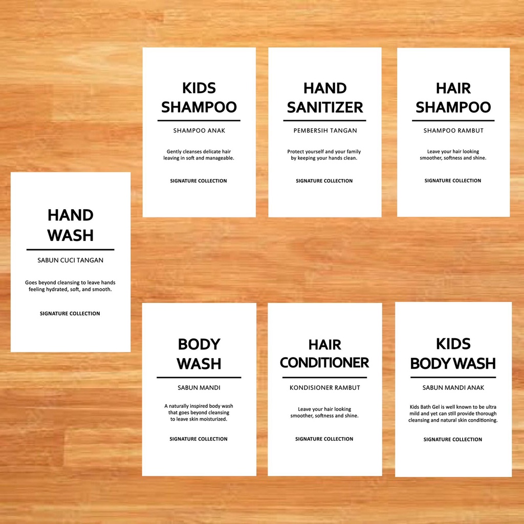 Jual Sticker Label 6x9cm Stiker Vinyl Botol Sabun Mandi Shampoo ...
