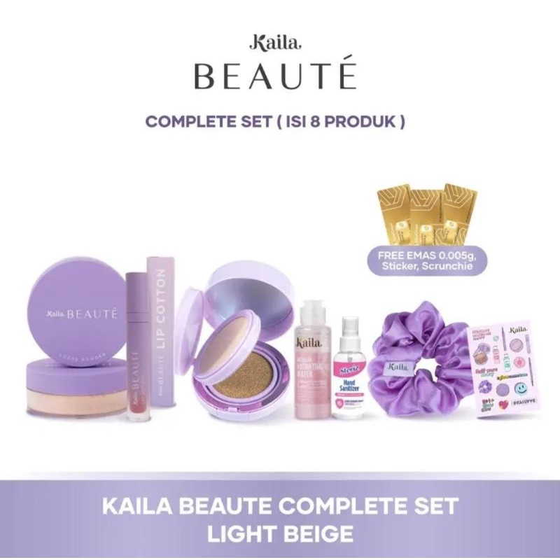 Jual KAILA BEAUTE COMPLETE SET NATURAL BEIGE (FREE EMAS BUY 5 GET 8 ...