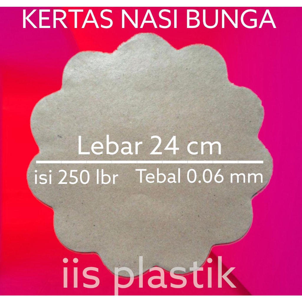Jual KERTAS NASI COKLAT BUNGA BULAT KEMBANG ALAS PIRING LIDI ROTAN ...