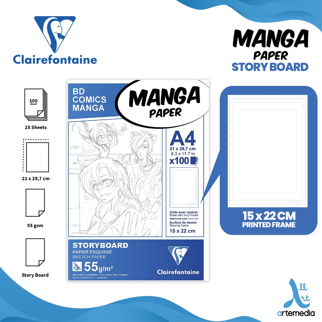 Jual Clairefontaine Manga Paper Layout Storyboard Comic | Shopee Indonesia