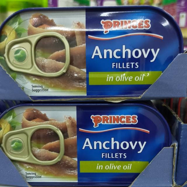 Jual Princes Anchovy fillets in olive oil 50gr ikan teri | Shopee Indonesia