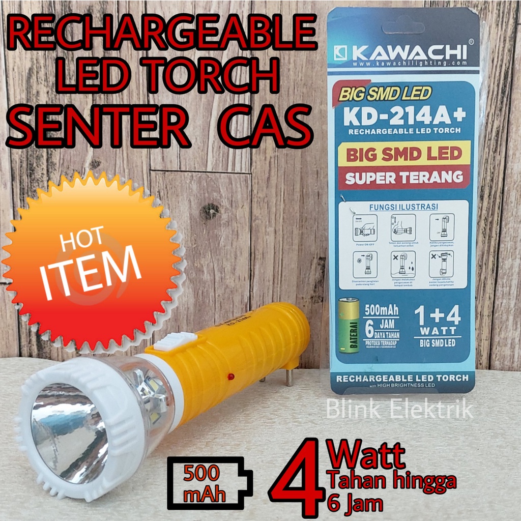 Jual Lampu Senter LED Super Terang Cas Rechargeable | Shopee Indonesia
