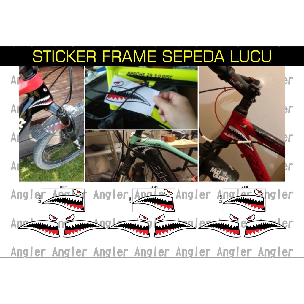 Jual Sticker Frame Sepeda LUCU untuk Sepeda dewasa dan anak anak ...