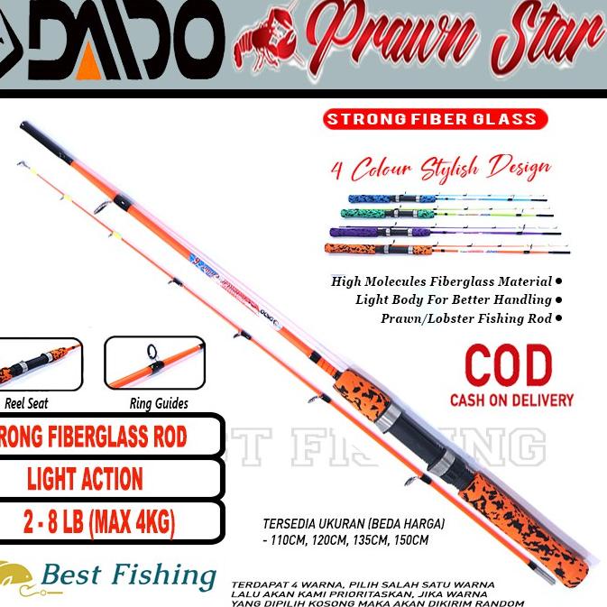 Jual 45 JORAN PANCING DAIDO PRAWN STAR FIBER 110CM 120CM 135CM 150CM ...