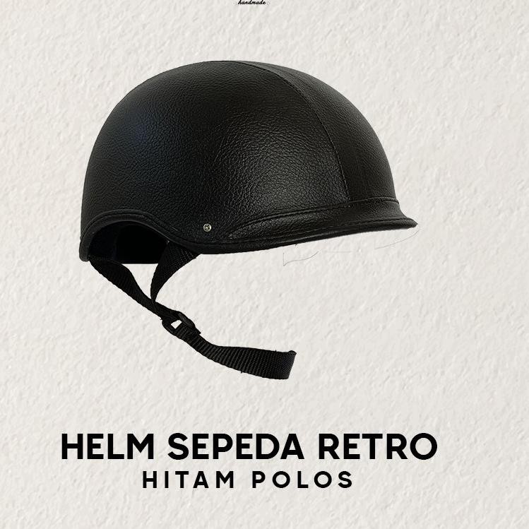 Jual Helm Sepeda Retro Lek Ono Hitam Polos / Hitam-Tan Model 1 [PROMO ...