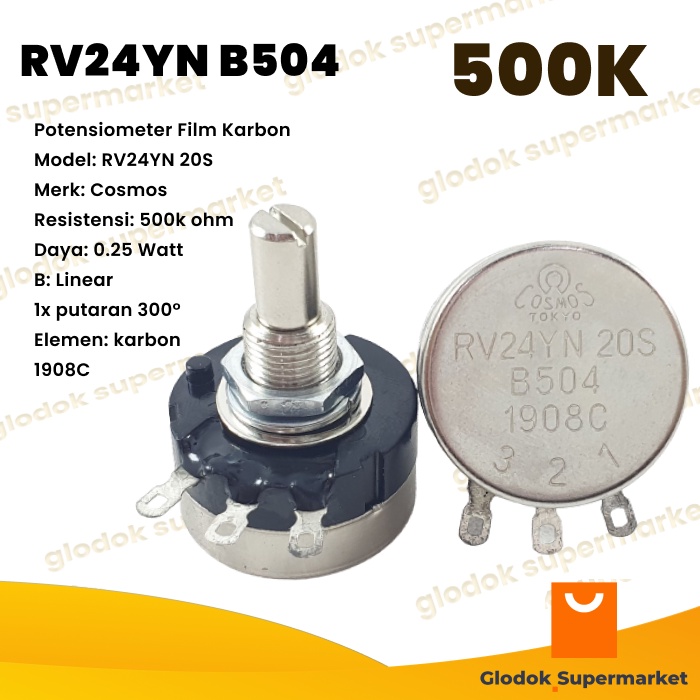 Jual Potensio Cosmos RV24 500K RV24YN 20S B504 | Shopee Indonesia