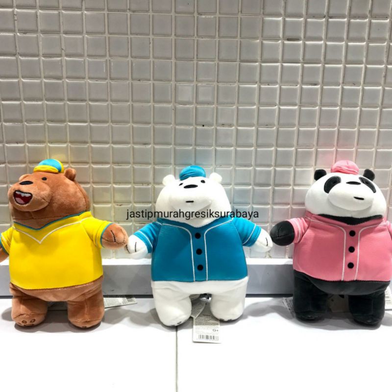 Jual WE BARE BEARS PLUSH TOY 21CM MINISO BONEKA MINISO BONEKA WE BARE ...