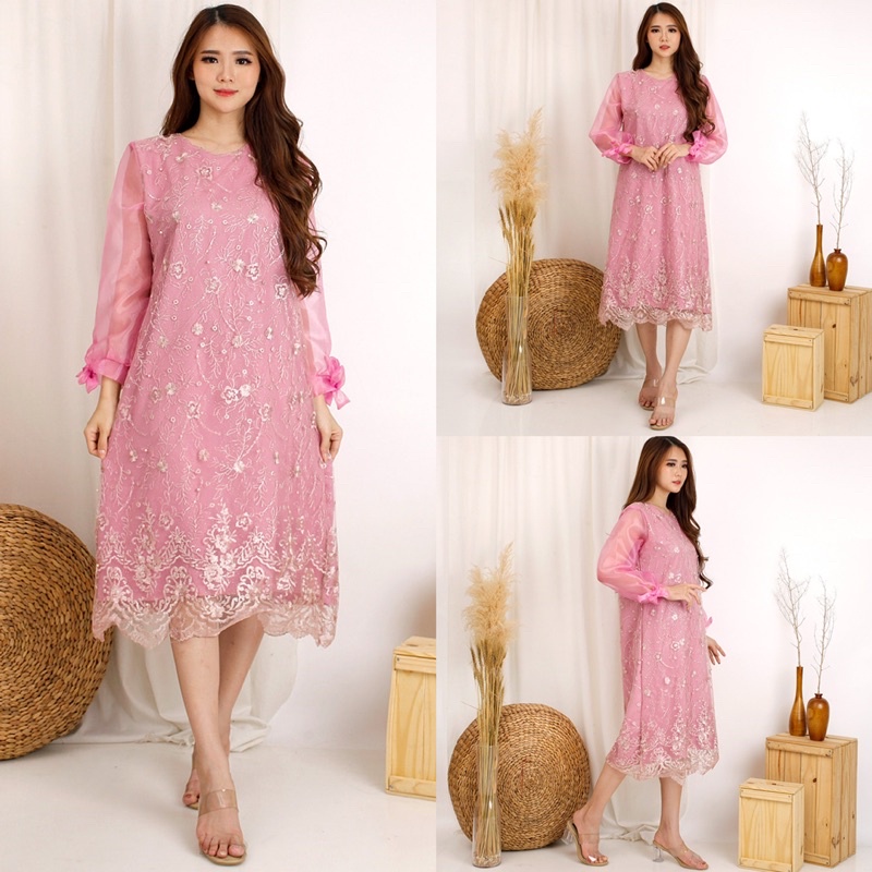 Jual Dres Wanita Seragam Bridesmaid Cewek Viral Pernikahan Gaun Korean ...