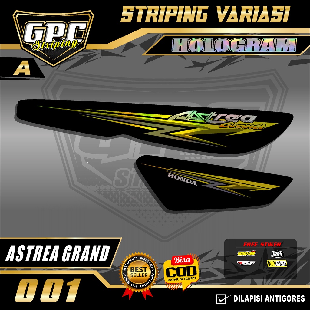 Jual STICKER STRIPING LIST VARIASI HOLOGRAM ASTREA GRAND GPC 001 ...