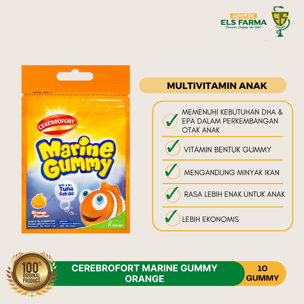 Jual CEREBROFORT MARINE GUMMY - 1 SACHET ISI 10 GUMMY | Shopee Indonesia