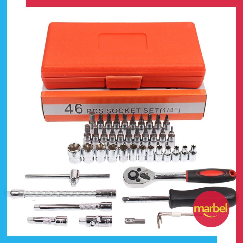 Jual Obeng Set Tool Set Komplit Reparasi Service Mobil 46 in 1 MXDZ040 ...