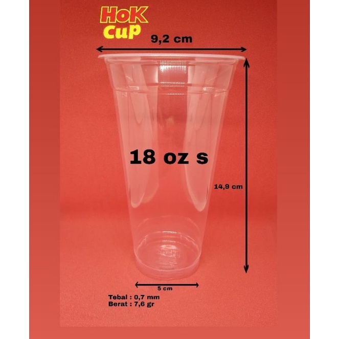 Jual JUMBO!! Gelas Es Merk Hok Cup Ukuran 18 Oz (Tebal) | Shopee Indonesia