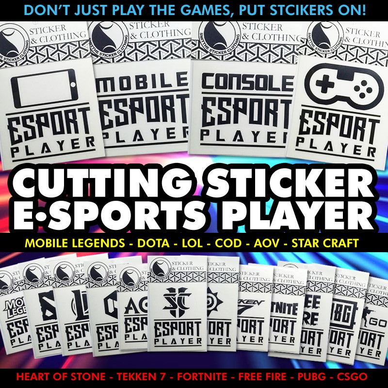 Jual Stiker ESPORTS Player Logo Game Online Console Cutting Sticker ...