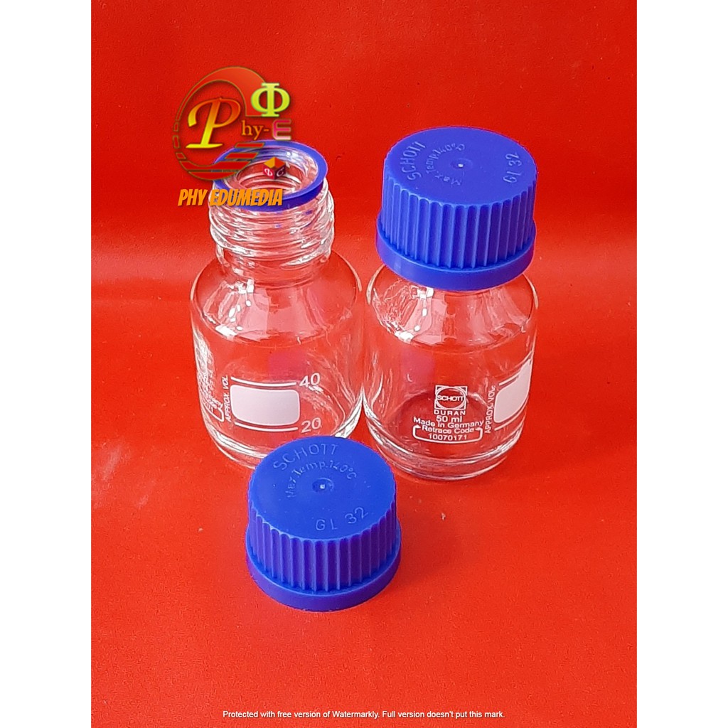 Jual Botol Laboratory 50ml / Botol Laboratorium 50ml / Botol Sampel ...