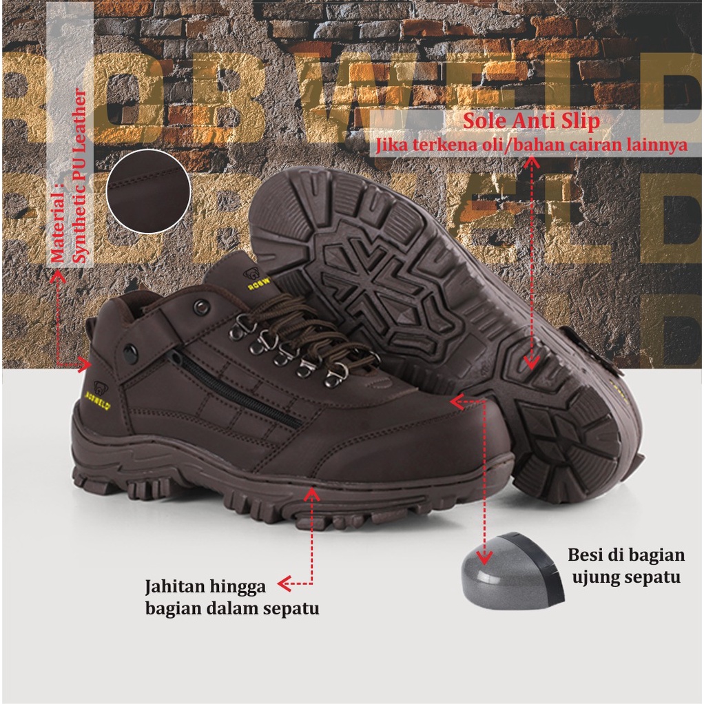 Jual SEPATU SAFETY SEMI BOOTS PRIA TYPE LOW BOOT UJUNG BESI KERJA ...