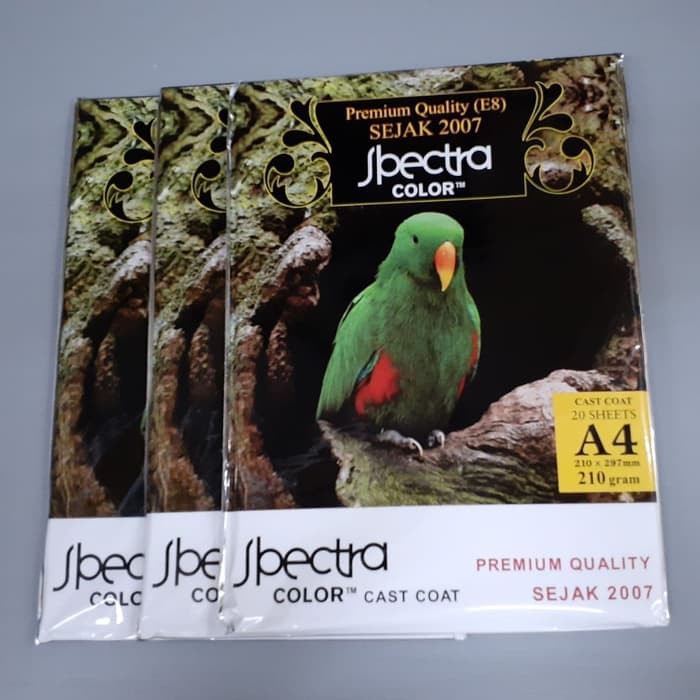 Jual KERTAS FOTO PAPER GLOSSY SPECTRA COLOR A4 210 GRAM ISI 20 LEMBAR ...
