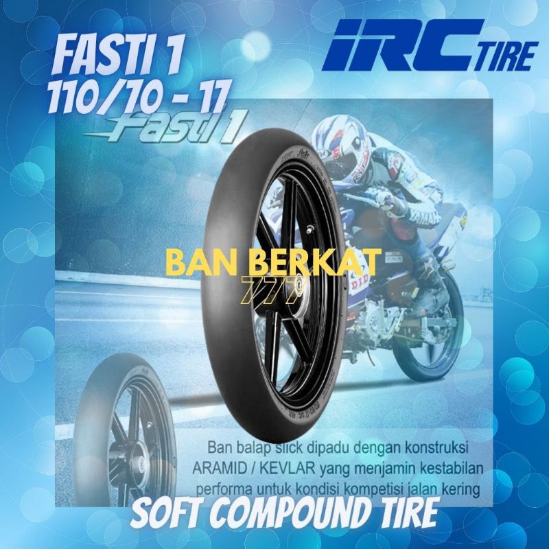 Jual Ban IRC Fasti 1 Ban Tubeless Ukuran 110/70 Ring 17 Produksi 2025 ...