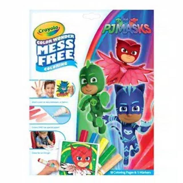 Jual CRAYOLA PJ Masks Color Wonder Mess Free coloring buku gambar ...