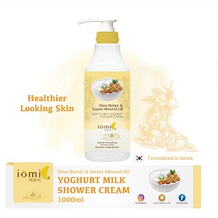 Jual IOMI Yoghurt Milk Shower Cream Shea Butter Sweet Almond Oil 1000ML ...