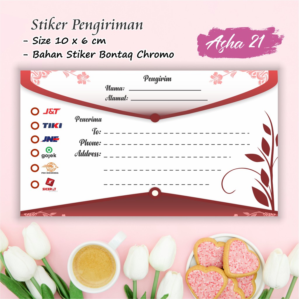 Jual STIKER LABEL PENGIRIMAN PAKET OLSHOP ASHA 21 | Shopee Indonesia