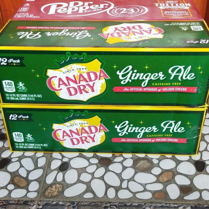 Jual canada dry ginger ale can box isi 12pcs 12x355ml soft drink jahe ...